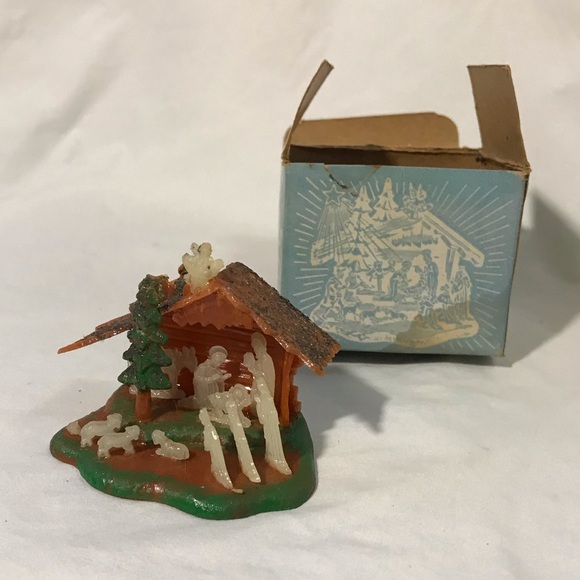 Holiday | Vintage Celluloid Miniature Nativity Tabletop Ornament | Poshmark